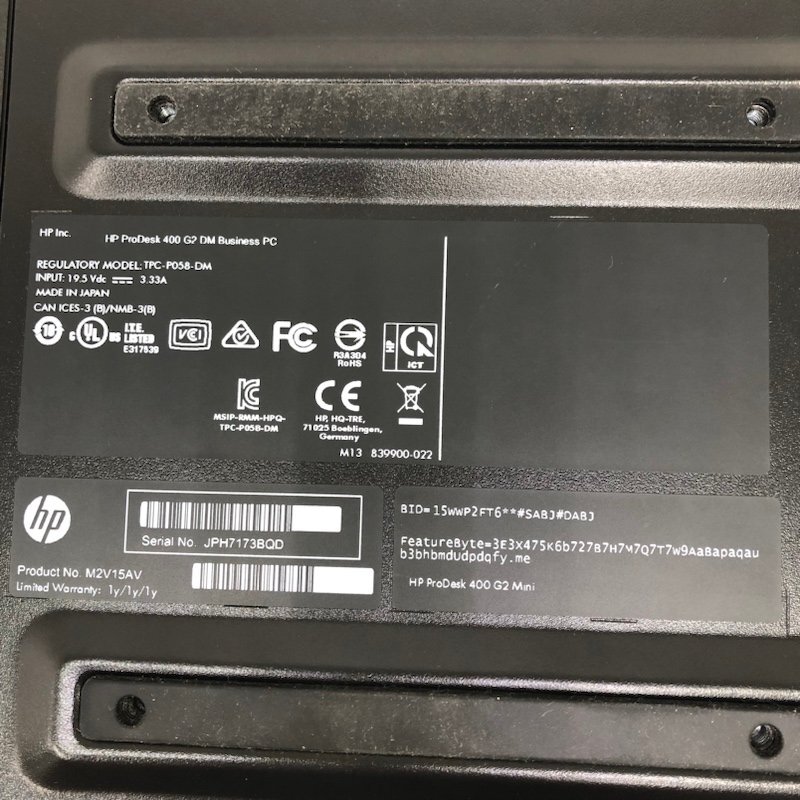 Yahoo!オークション - HP ProDesk 400 G2 MINI TPC-P058-DM デスクトッ...