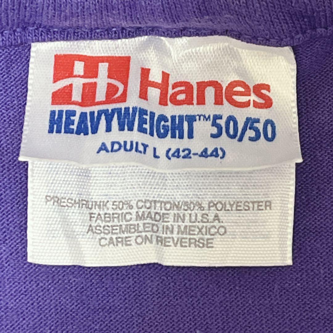 90's Hanes ヘインズ USA製 アメリカ製 ビンテージTシャツ L 紫 90's Hanes ヘインズ USA製 アメリカ製 ビンテージTシャツ L 紫