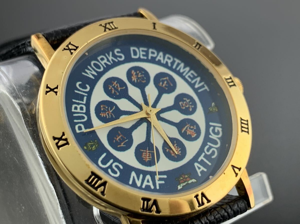 A1314 1円 メンズ腕時計 クォーツ 18K GOLDPLATING BY INFINITY PUBLIC WORKS DEPARTMENT US NAF(3針（時、分、秒）)｜売買された ...