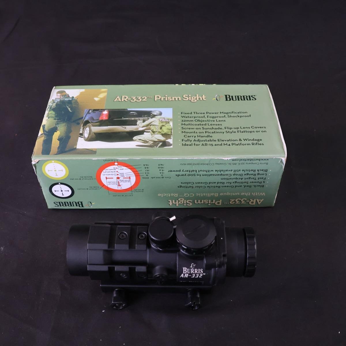 Yahoo!オークション - BURRIS AR-332 3x32 Prism Sight プリズムスコー...