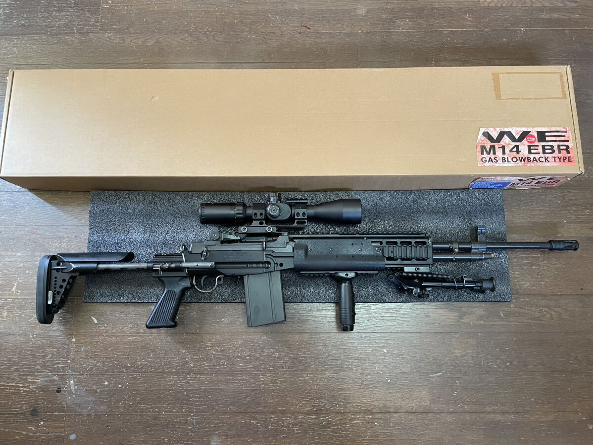Yahoo!オークション - WE M14 EBR 刻印あり バイポッド スコープ付き G...