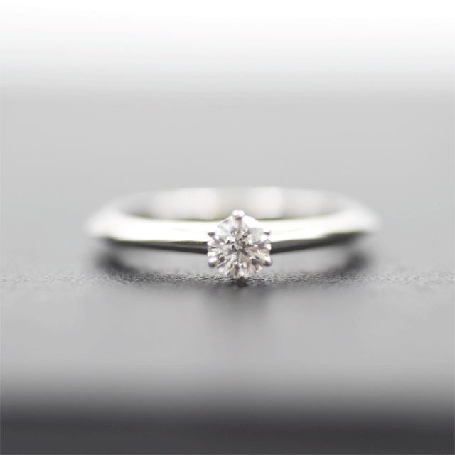 Yahoo!オークション - Pt950ティファニーダイヤモンドリングD 0.24ct G...