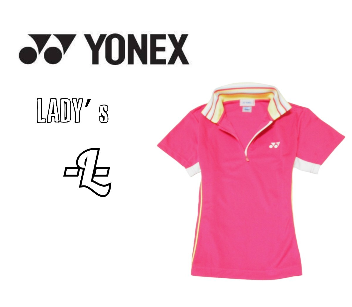 Yahoo!オークション - レディースL YONEX シャツ 半袖 pink