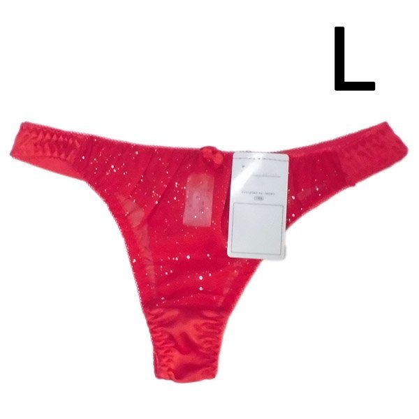 Yahoo!オークション - 【L】TB06 Tバックショーツ レッド 金ラメシフ...