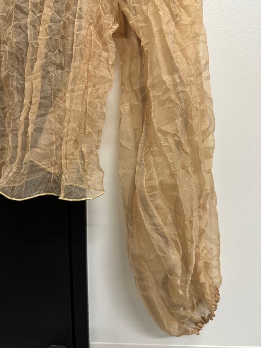 leinwande/Recycle Organdy Pleats Top/オーガンジートップス leinwande/Recycle Organdy Pleats Top/オーガンジートップス