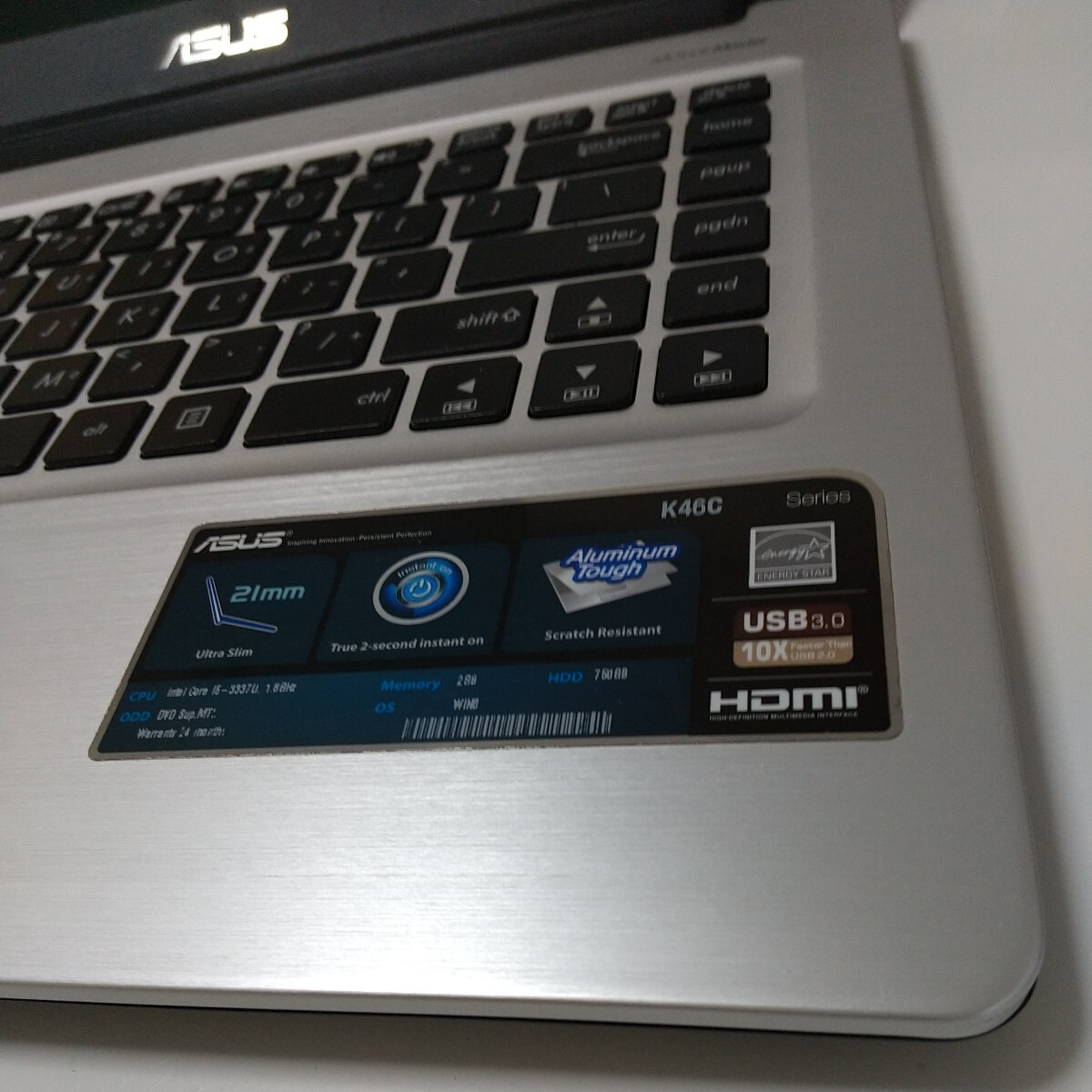 Yahoo!オークション - asus ・ k46c・CORE i5 ノートパソコン 未確認 ...