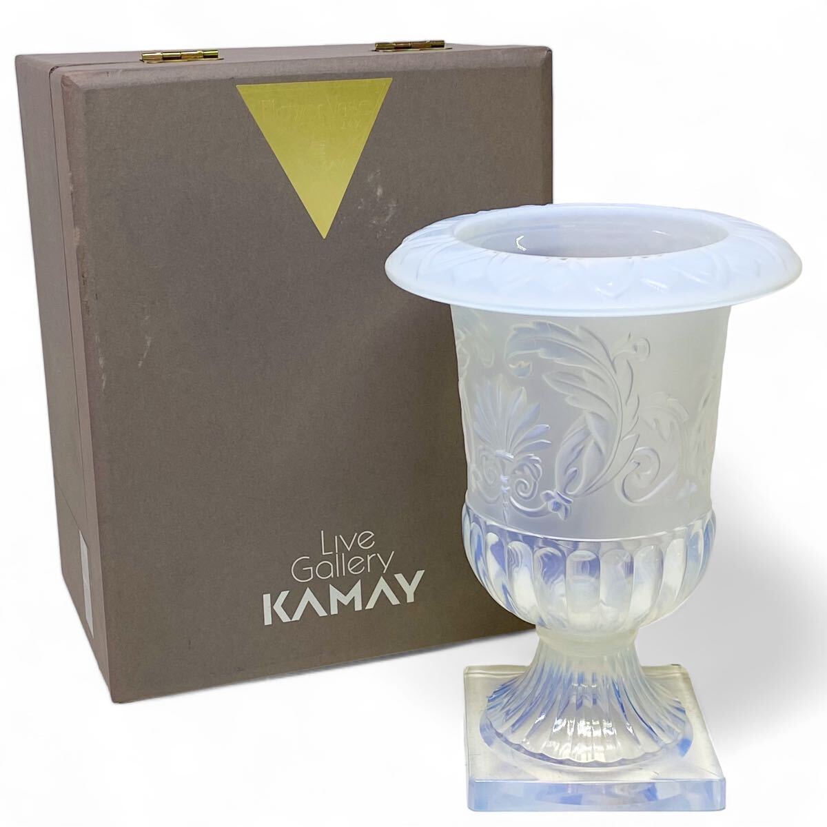 Yahoo!オークション - D 希少 KAMAY カメイガラス オパールセント フラ...