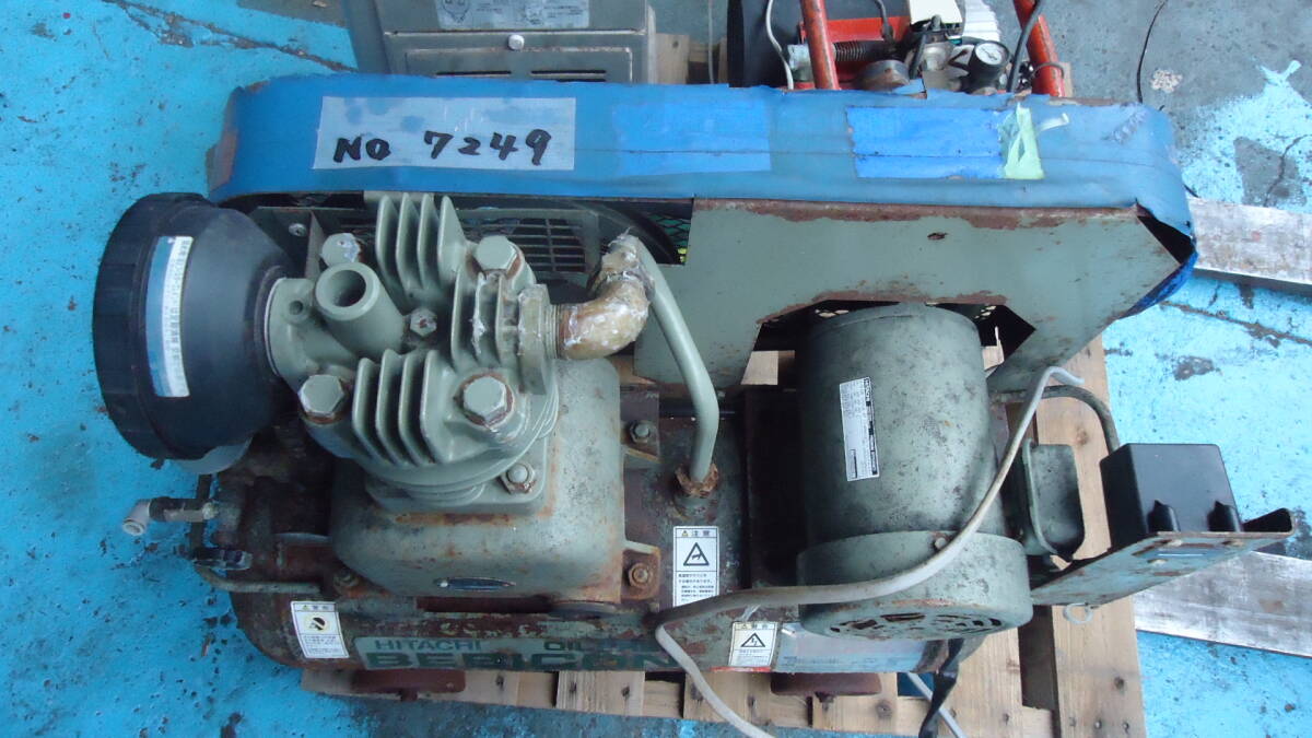 Yahoo!オークション - 油谷 №7249 エアーコンプレッサー 日立ベビコン...