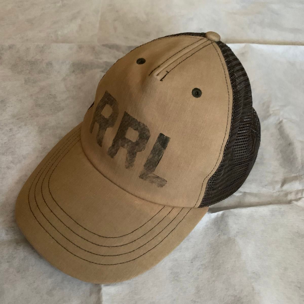 RRL ダブルアールエル ロゴ サティーン トラッカー キャップ RRL ダブルアールエル ロゴ サティーン トラッカー キャップ