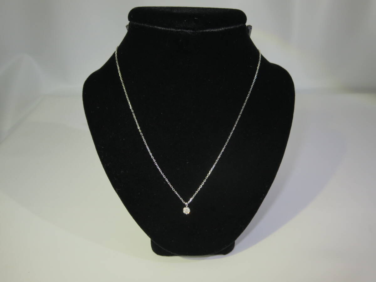 Yahoo!オークション - 4℃ K10(WG) ダイヤ 約36/39.5cm位 約1.0g位 中...