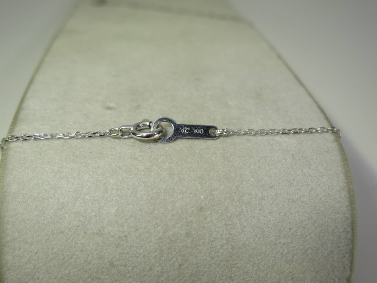 Yahoo!オークション - 4℃ K10(WG) ダイヤ 約36/39.5cm位 約1.0g位 中...