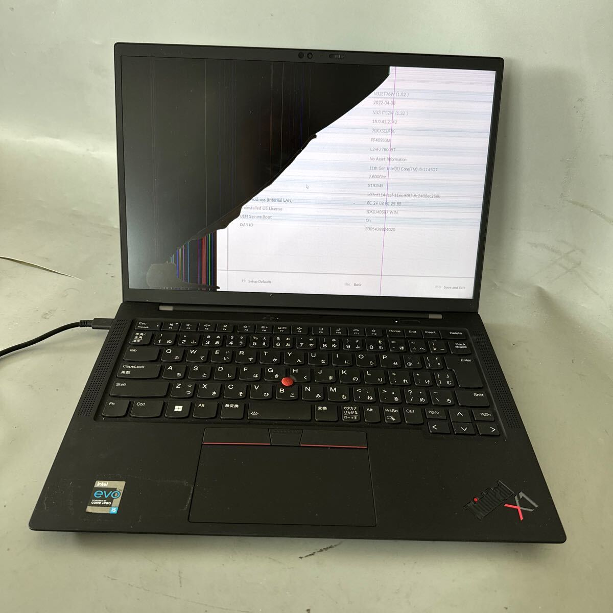 Yahoo!オークション - JXJK4264 【ジャンク】Lenovo ThinkPad X1 Carbo...