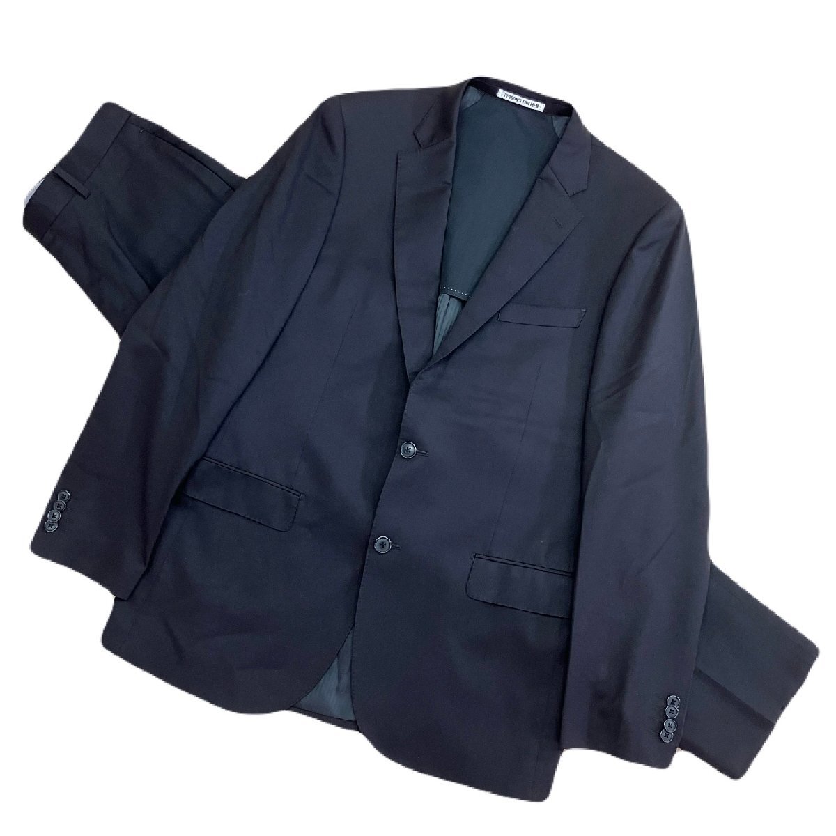 PERSON'S FOR MEN パーソンズフォーメン スーツ セットアップ 上下 ジャケット パンツ シングル ボトムス サイズYA8 ブラック 1.05kg(パーソンズ)｜売買された ...