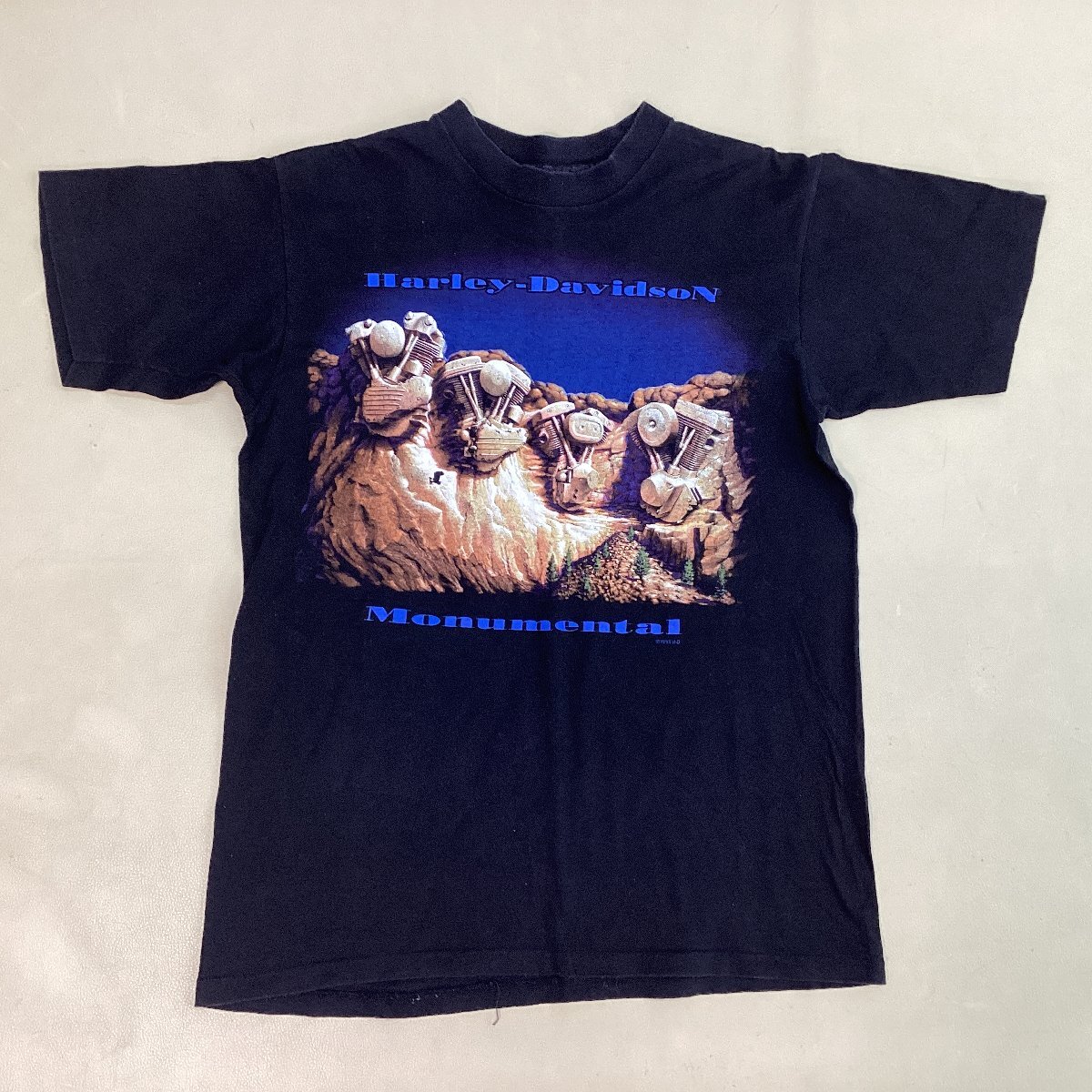 送料198円 90s USA製 HARLEY DAVIDSON ハーレーダビッドソン プリントTシャツ 1995 ヴィンテージ 半袖 サイズM 黒/0.2kg(文字、ロゴ)｜売買された ...