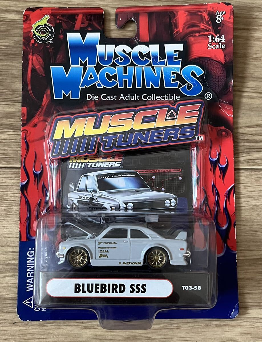Yahoo!オークション - MUSCLE MACHINES BLUEBIRD SSS T03-58 ミニカー...