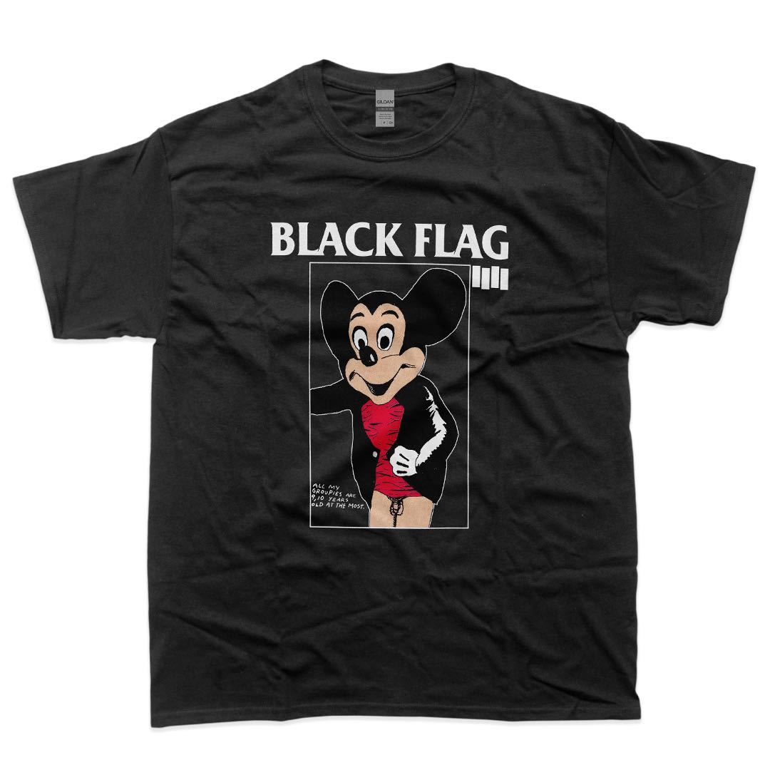 XL BLACK FLAG ブラック フラッグ Tシャツ 野村訓市 ミッキー 黒 XL BLACK FLAG ブラック フラッグ Tシャツ 野村訓市 ミッキー 黒