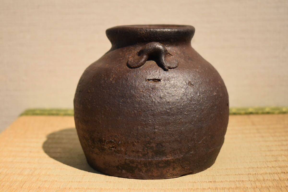 GE E648 コレクター所蔵品 時代 越前御歯黒壷 /日本美術 壺 古陶 骨董品 時代品 美術品 古美術品(中古)のヤフオク落札情報