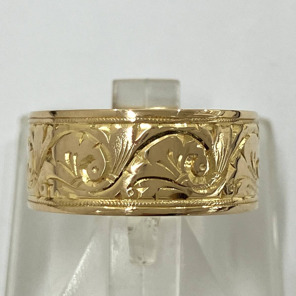 Yahoo!オークション - K18 10号 デザインリング6.5g イエローゴールド