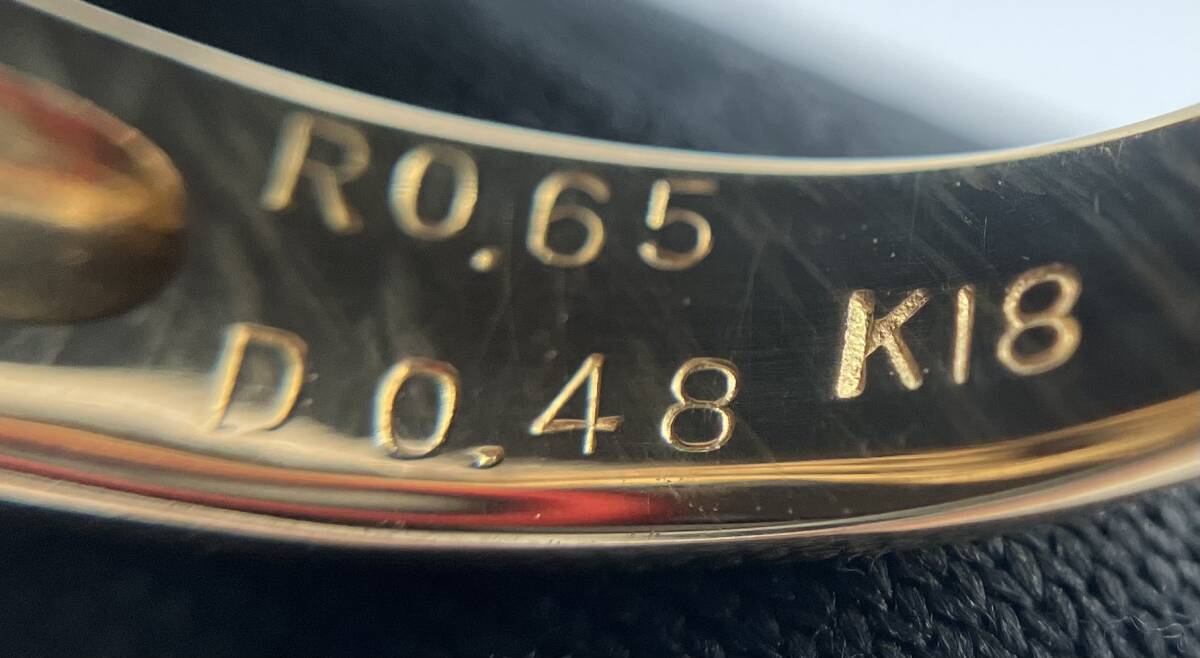 Yahoo!オークション - 【簡易鑑別書付】K18 10号 4.0g 天然ルビー0.65c...