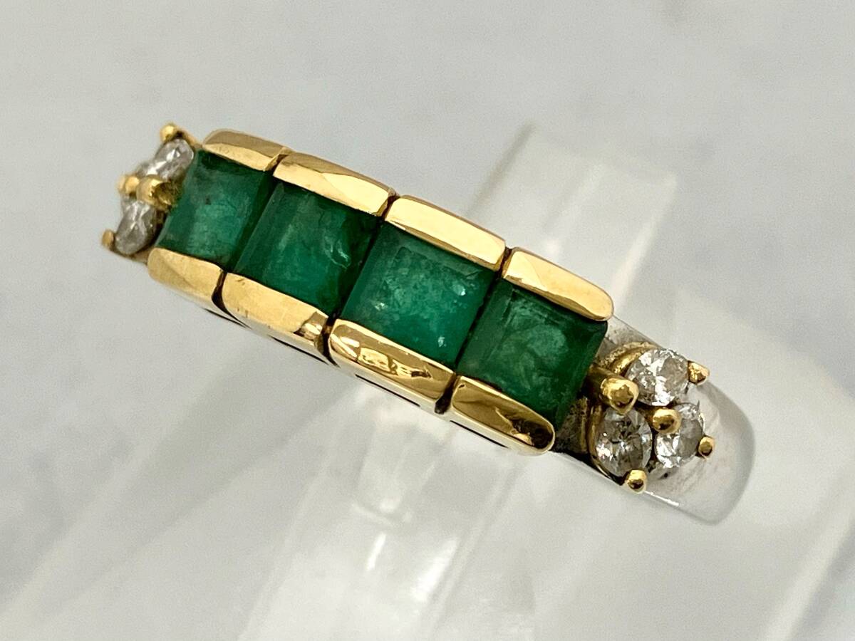 Yahoo!オークション - 【鑑別カード付き】Pt900／K18／＃11／6g／0.01c...