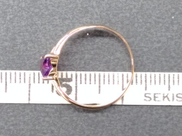 Yahoo!オークション - K18 イエローゴールド 天然アメシスト ＃11 総重...