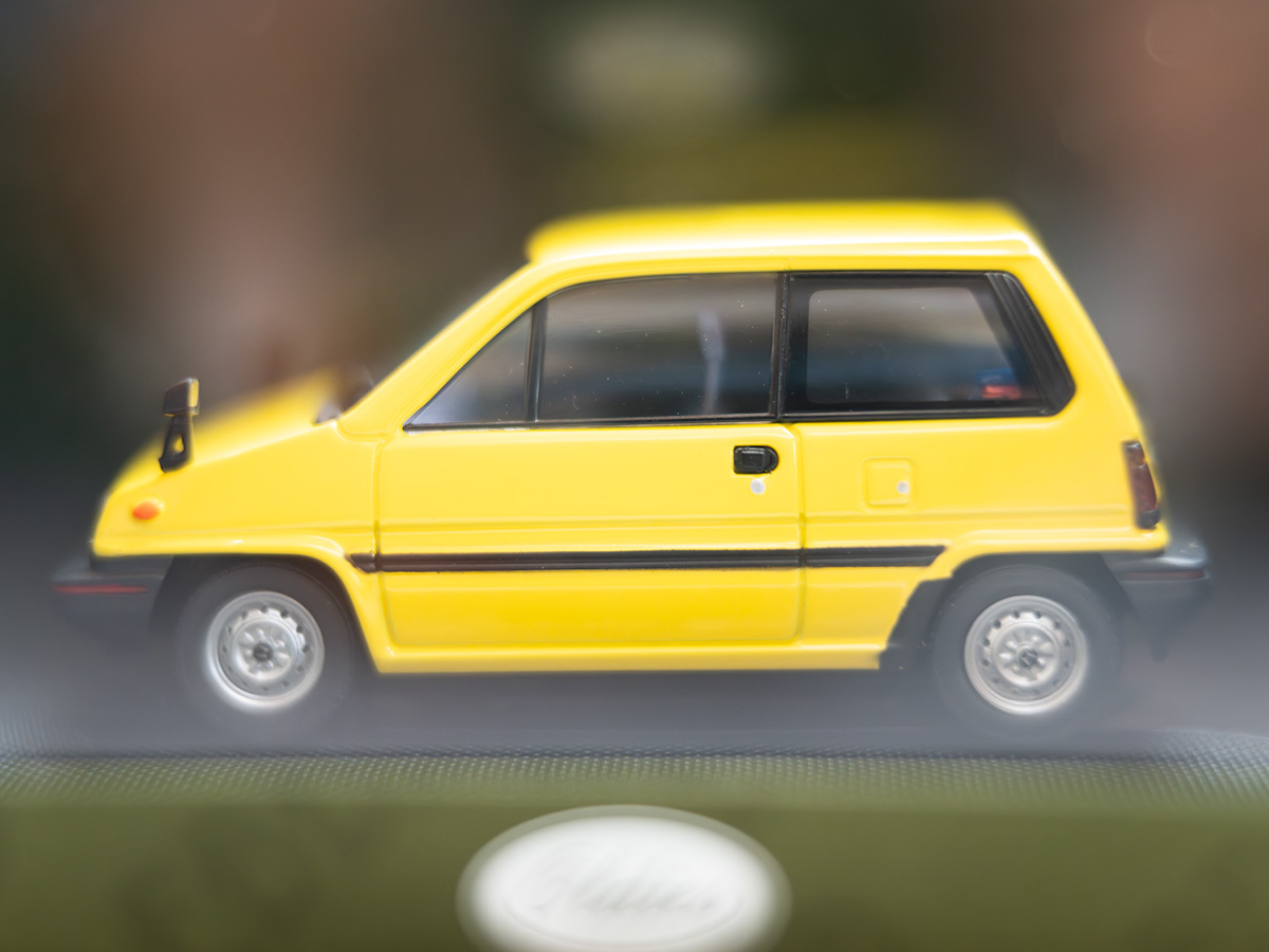 日本代購代標第一品牌【樂淘letao】－ 未開封! ホンダ シティ イエロー 1/43スケール モトコンポ 1981 HONDA 44017