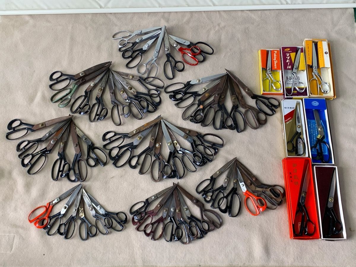 Yahoo!オークション - GO55 洋裁はさみ まとめ 裁ちばさみ ラグビー鋏...