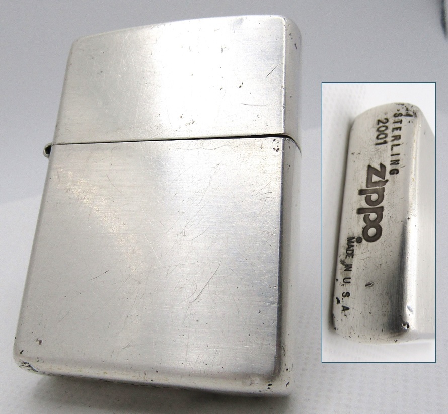 Yahoo!オークション - 純銀 スターリングシルバー 925 zippo ジッポ 20...