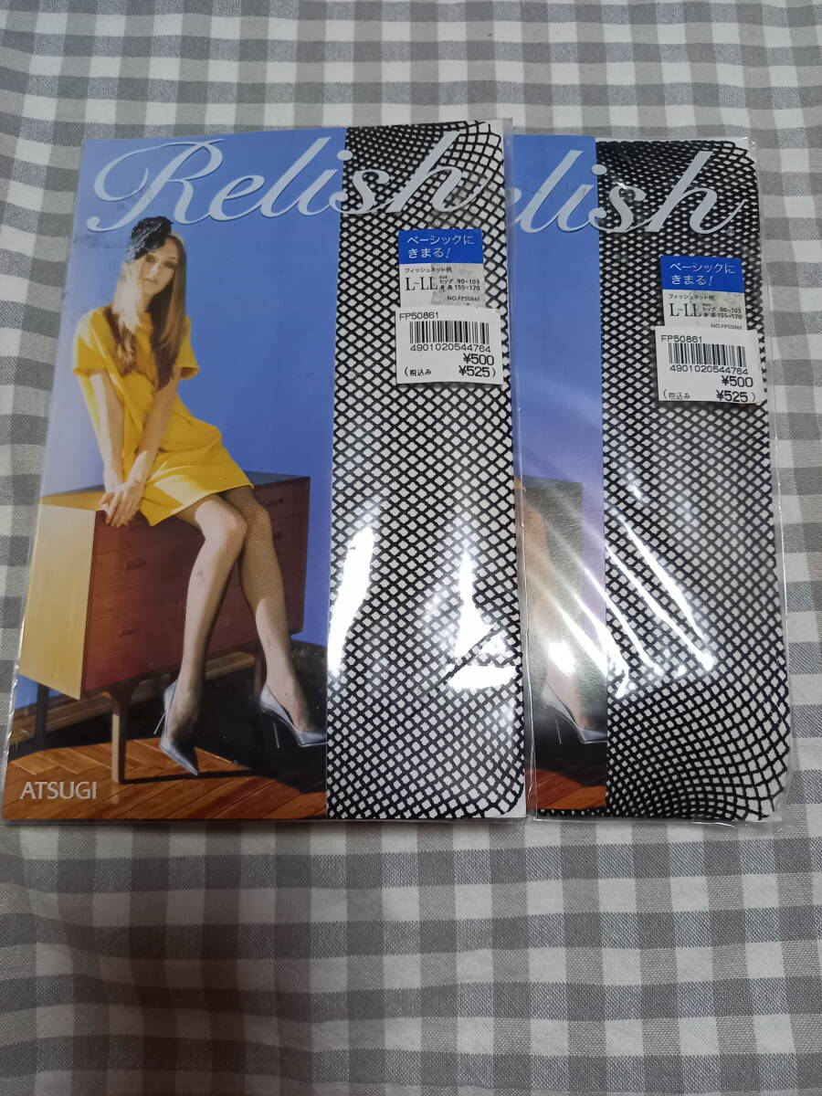 Yahoo!オークション - 新品 RELISH フィッシュネット柄 ブラック 2足 ...