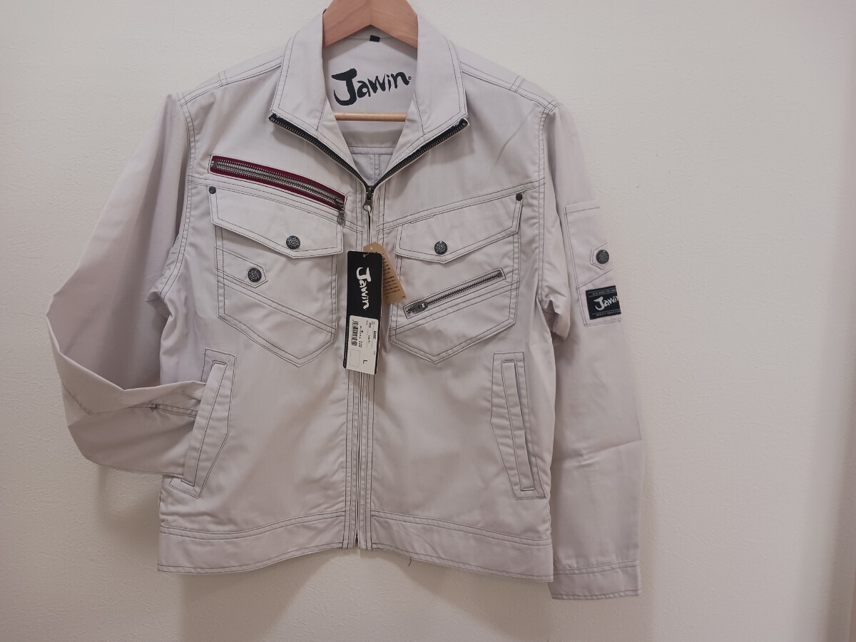 Yahoo!オークション - 513 Jawin長袖ジャンパー№56000シルバーLサイズ...