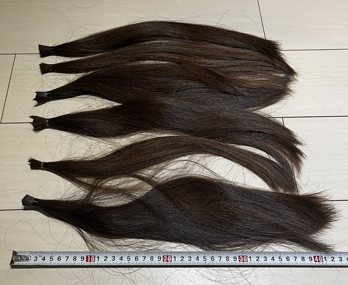 Yahoo!オークション - 毛束 髪束 日本人 41cm 211g