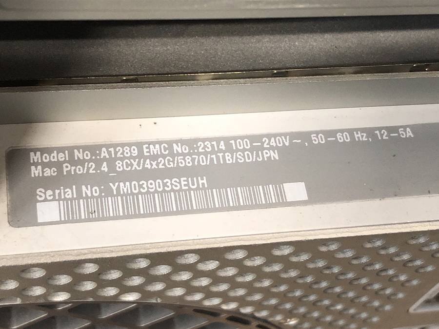 Apple Mac Pro Mid2010 A1289 2X Quad-Core Xeon 2.40GHz 16GB 現状品(Mac Pro)｜売買されたオークション情報、yahooの商品情報 ...