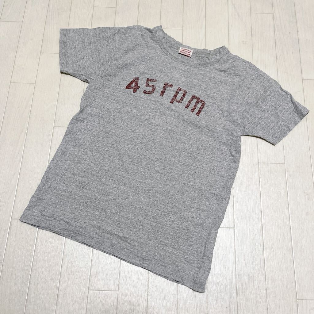 和341 NMD 45rpm フォーティファイブアールピーエム 半袖 ロゴプリント Tシャツ 2 グレー メンズ(Tシャツ)｜売買されたオークション情報、yahooの商品情報をアーカイブ公開 ...