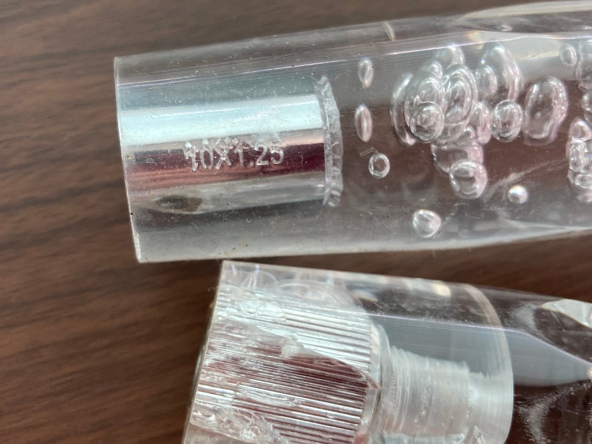 Yahoo!オークション - クリスタル シフトノブ 泡 クリア 12x1.25 10x1....