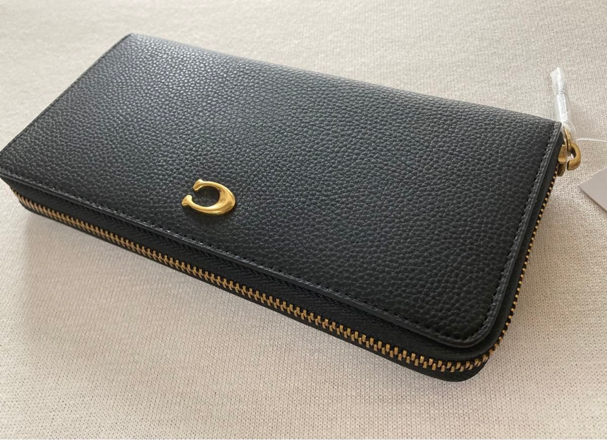 新品 COACH コーチ 長財布 メンズ レディース ブラック Cロゴ 新品 COACH コーチ 長財布 メンズ レディース ブラック Cロゴ