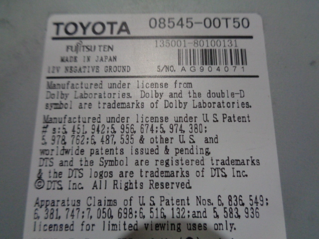 Yahoo!オークション - [F17] トヨタ 純正 NHDT-W60G HDDナビ 2010年 TV...