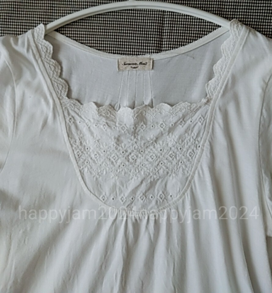 Yahoo!オークション - SM2 かわいい胸元小花柄刺繍カットソーUSED美品...