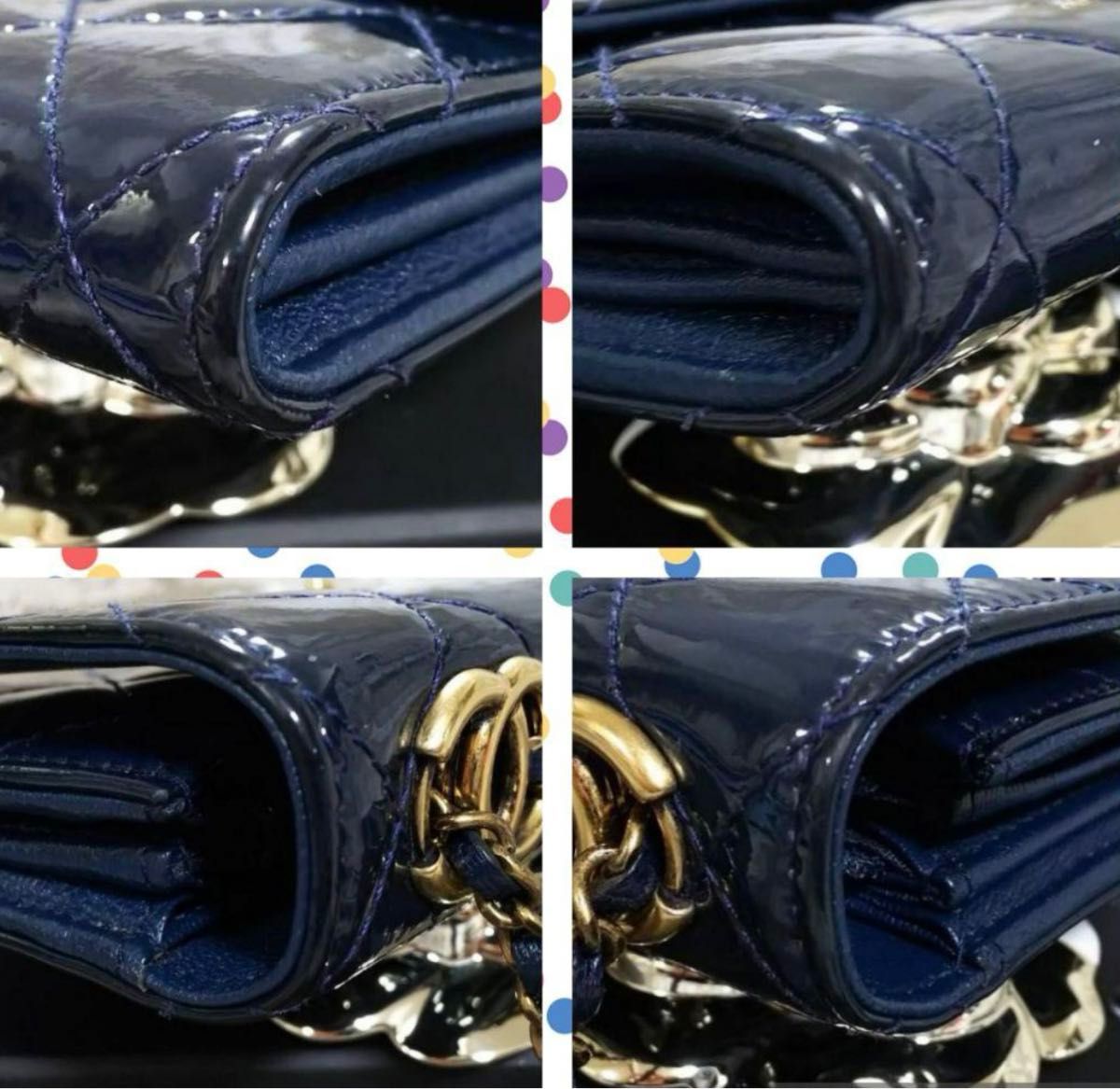 希少 レア CHANEL シャネル チェーンウォレット パテントレザー 希少 レア CHANEL シャネル チェーンウォレット パテントレザー