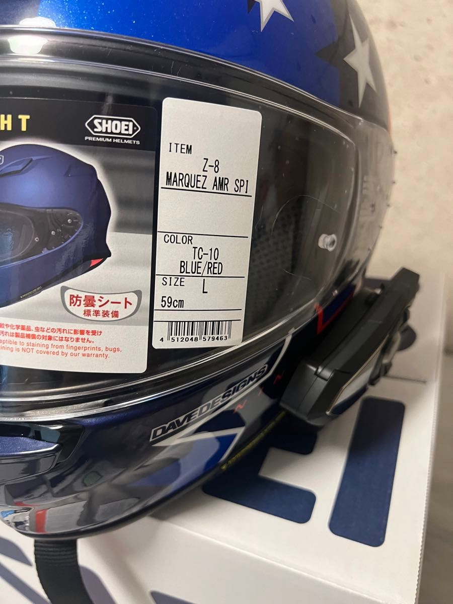 SHOEI Z-8 MARQUEZ AMERICAN SPIRIT Lサイズ 59-60cm セナ30k SHOEI Z-8 MARQUEZ AMERICAN SPIRIT Lサイズ 59-60cm セナ30k