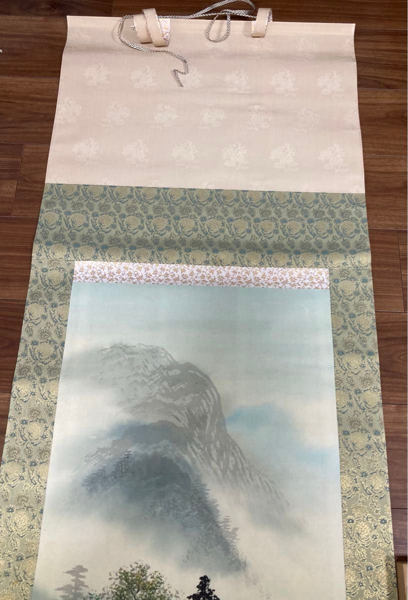 小野翠香 桐箱入り 肉筆 掛軸 掛け軸 山水画 山水図 絵画 昭和 小野翠香 桐箱入り 肉筆 掛軸 掛け軸 山水画 山水図 絵画 昭和