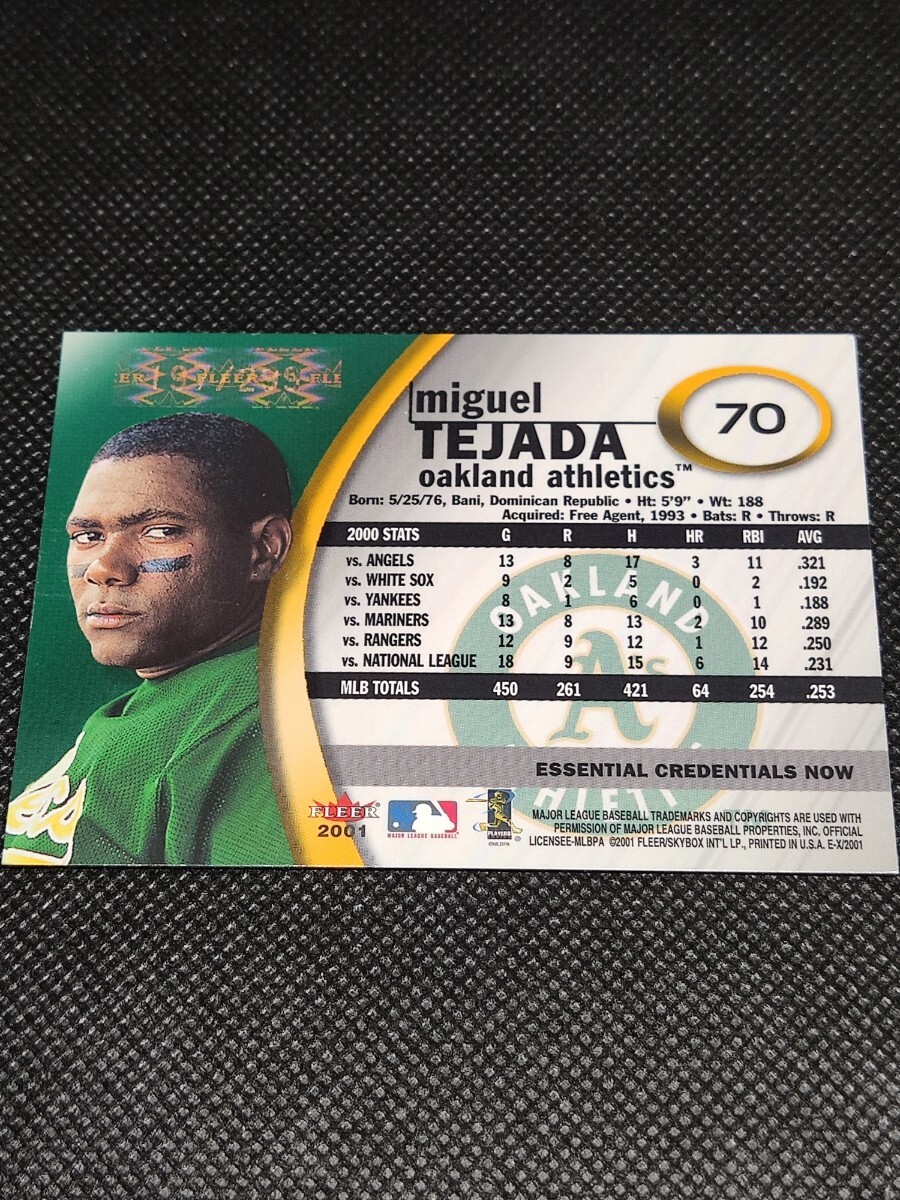 2001 FLEER SKYBOX EX ESSENTIAL CREDENTIALS NOW 197/299 MIGUEL TEJADA ミゲル テハダ 299枚(Fleer、Sky Box ...