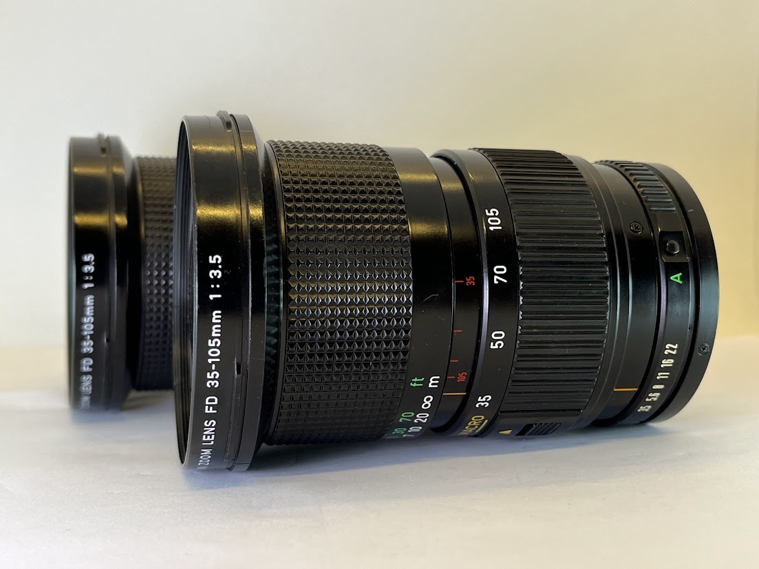 良品レンズ2本まとめ キャノン CANON NEW FD 35-105mm F3.5 MF ＃0608-16(キヤノン)｜売買されたオークション情報、yahooの商品情報をアーカイブ公開 ...