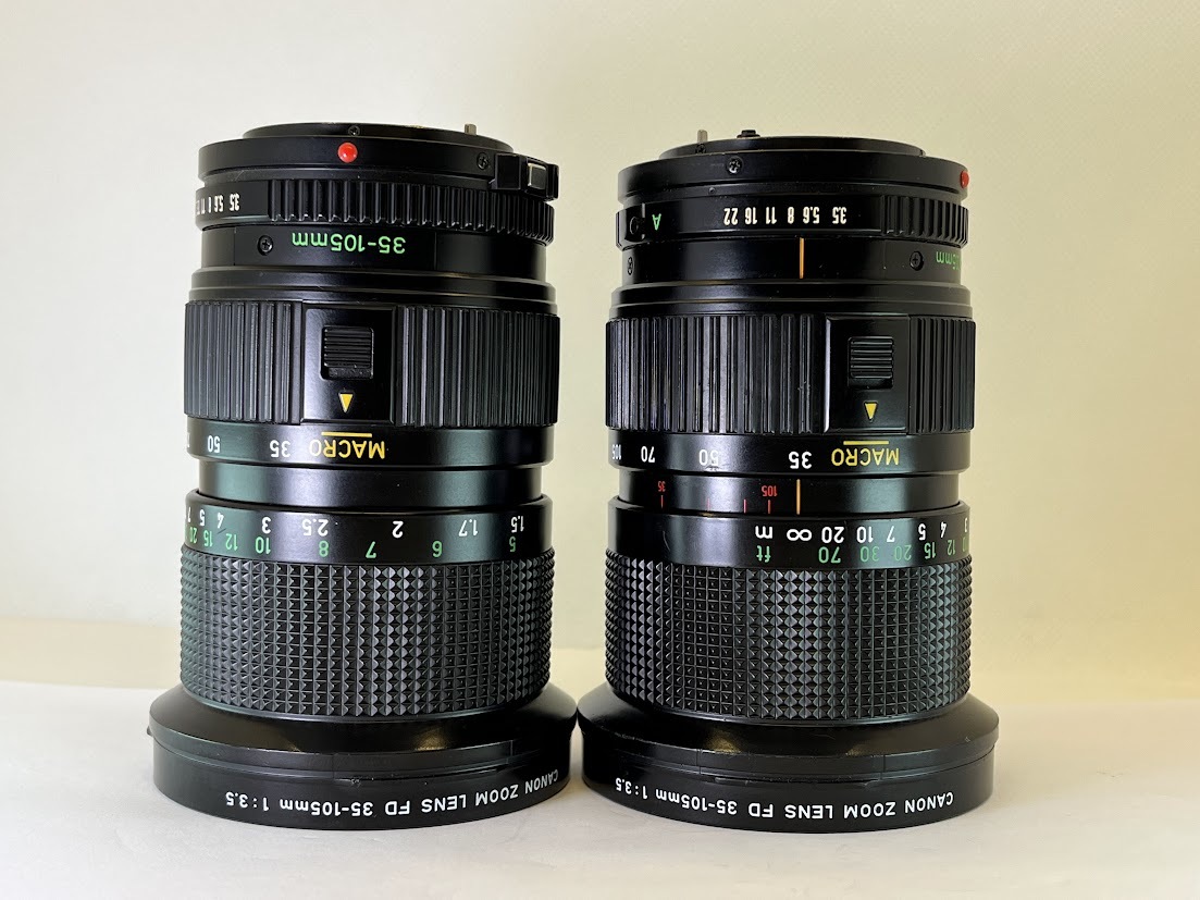 良品レンズ2本まとめ キャノン CANON NEW FD 35-105mm F3.5 MF ＃0608-16(キヤノン)｜売買されたオークション情報、yahooの商品情報をアーカイブ公開 ...