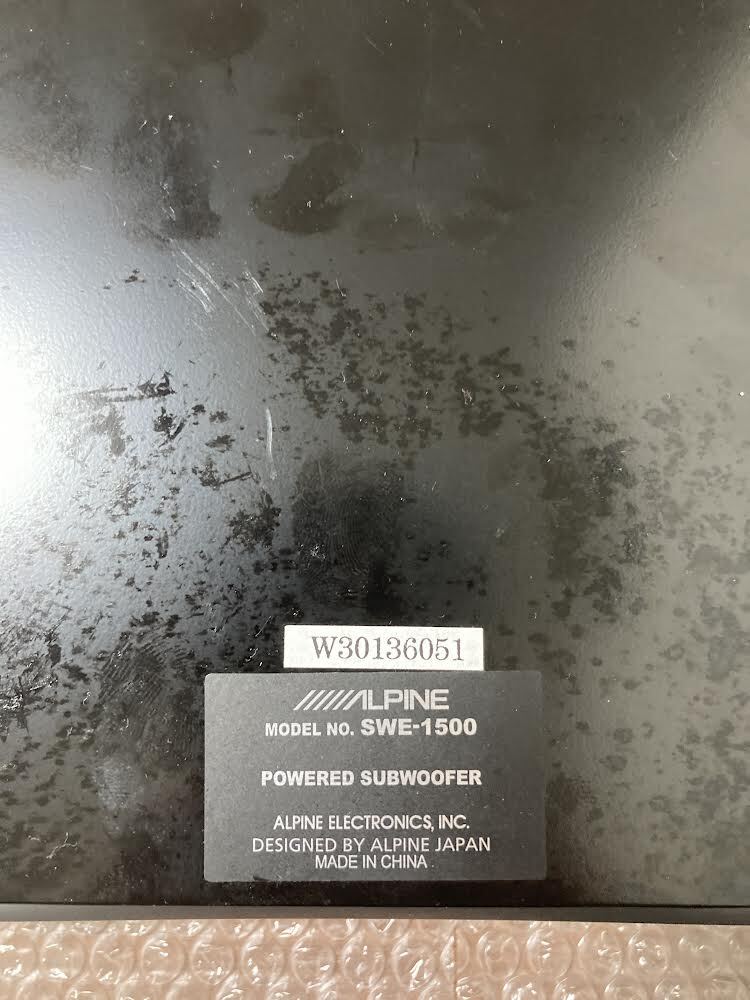 Yahoo!オークション - アルパインパワードサブウーファー SWE-1500 動...