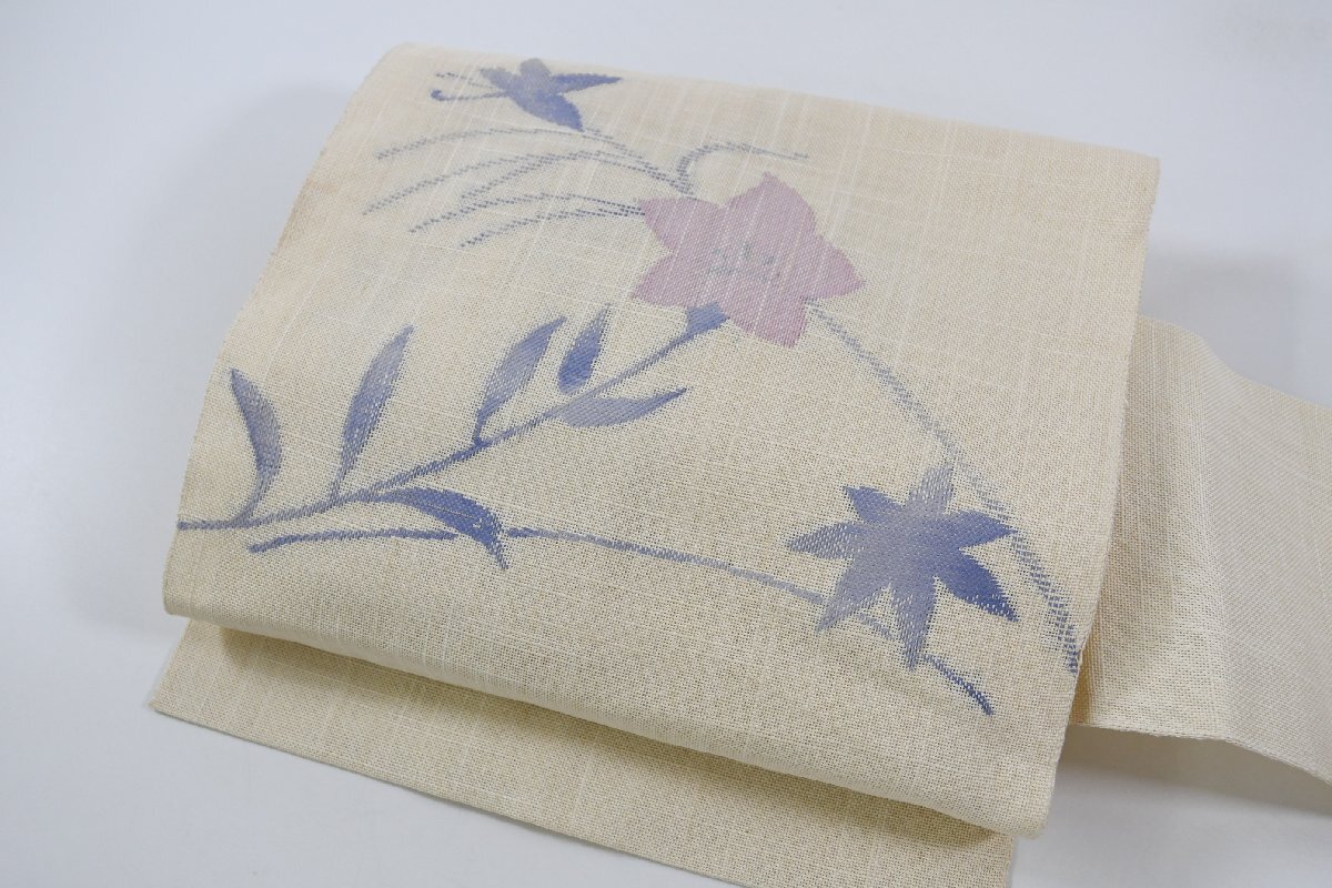 Yahoo!オークション - 名古屋帯 夏帯 秋草 帯丈358cm 着物屋 ne-11140 ...