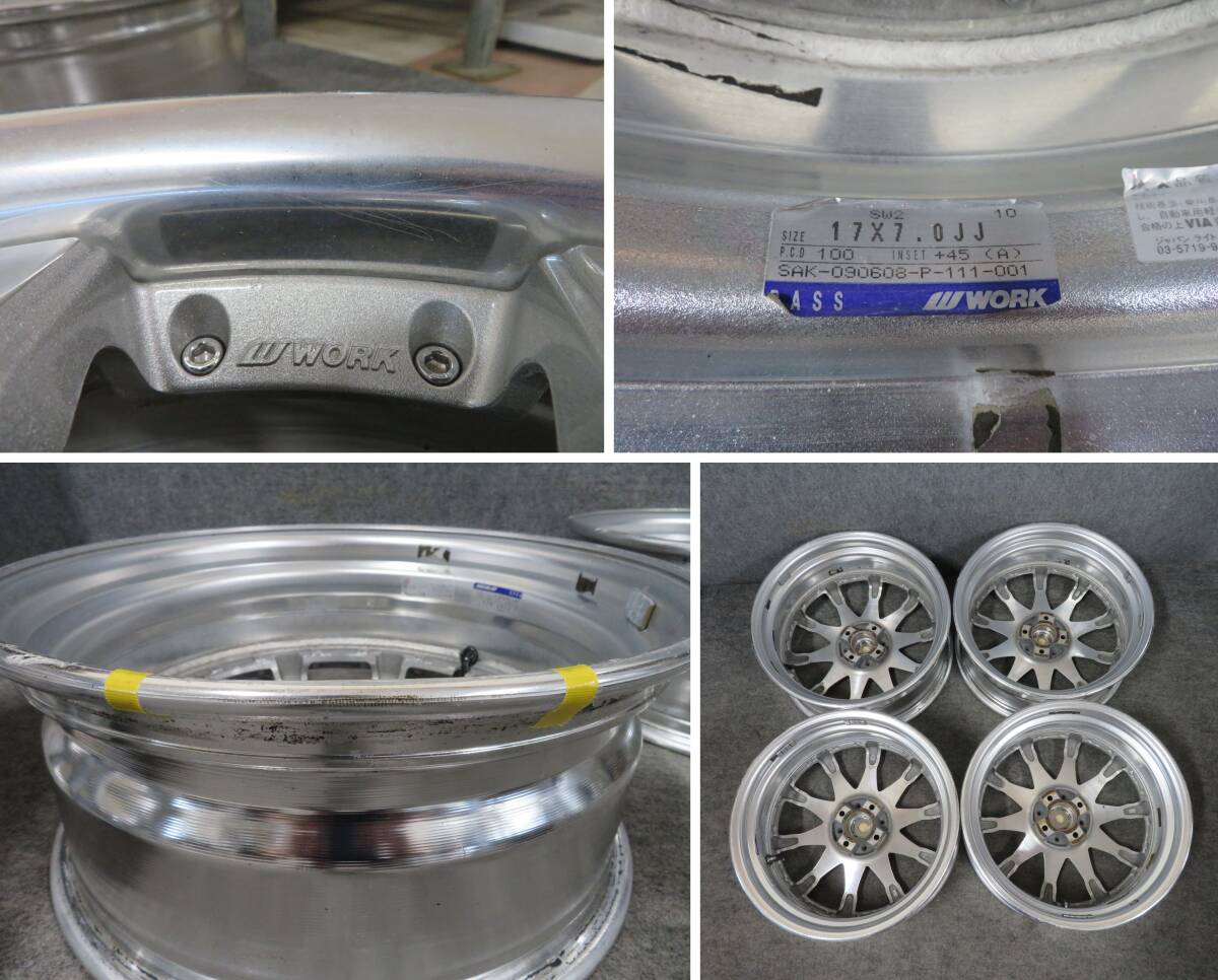 Yahoo!オークション - WORK SCHWERT SW2 17×7J+45 4H/100 4本 日本...
