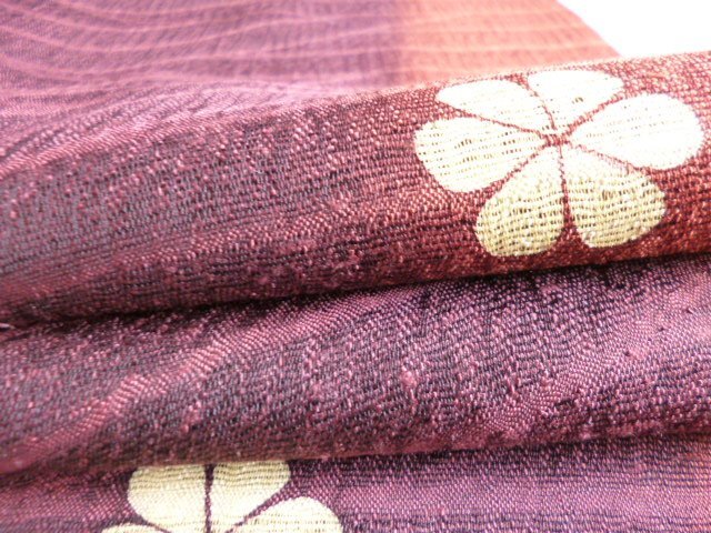 Yahoo!オークション - 1628 染め分けに桜模様 全通 袋帯 ひまわり