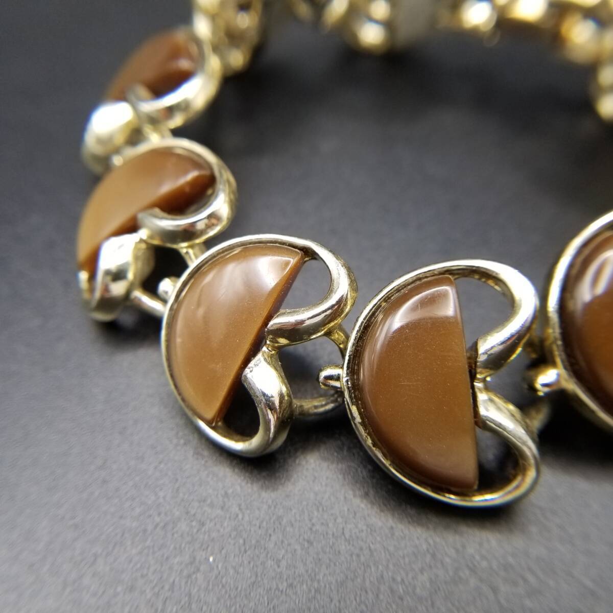 Yahoo!オークション - 40's Coro ブラウン ルーサイト ハーフムーン ヴ...