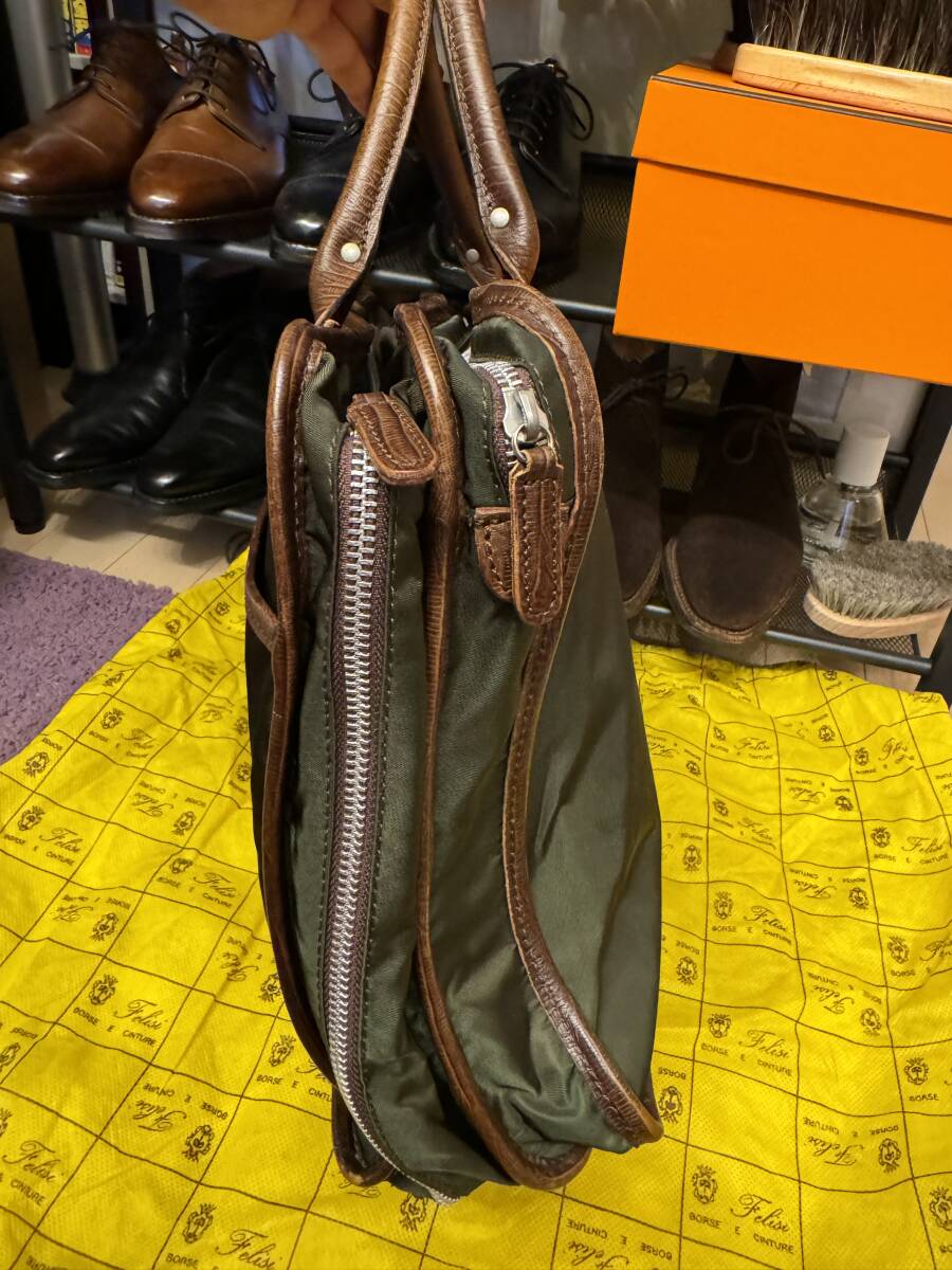 Yahoo!オークション - Felisi ブリーフケース カーキ