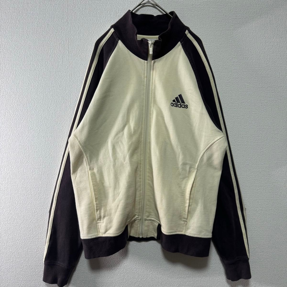 最高峰】adidas 00s トラックジャケット ジャージ ベージュ 最高峰】adidas 00s トラックジャケット ジャージ ベージュ